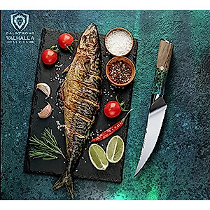 Dalstrong Fillet Knife - 6.5 inch - Valhalla Series - 9CR18MOV HC Steel - Celestial Resin & Wood Handle - Meat Cutting, Carving, Bone, Trimming, Deboning - Leather Sheath Included