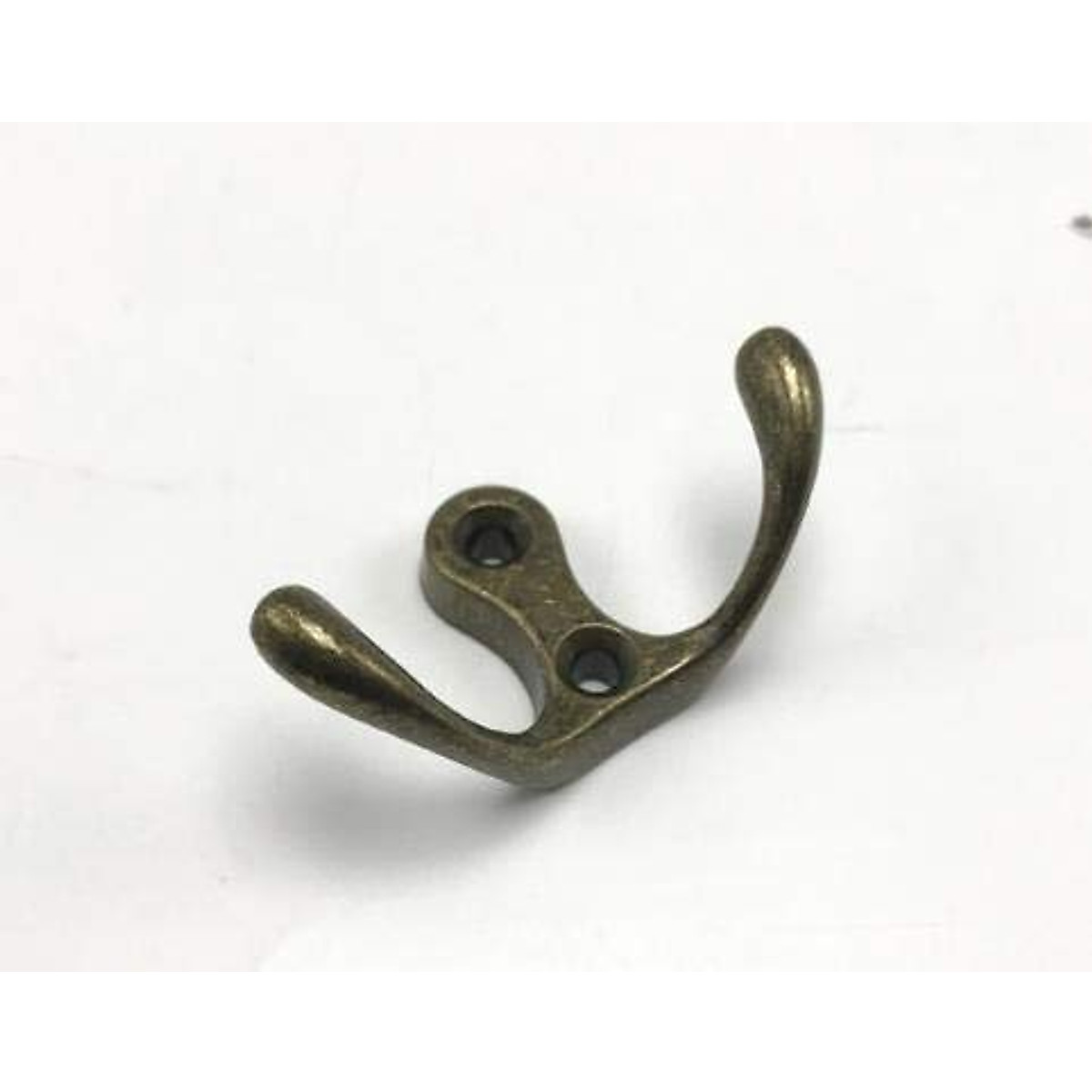 Double Utility Coat Hooks Hardware, Dual Zinc Alloy Hooks Wall Mounted Screws for Hanging Lightweight & Heavy Items Indoor&Outdoor Used, 6Sets (Bronze)