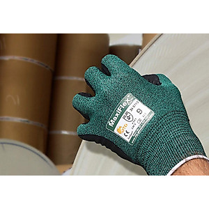 Maxiflex PIP ATG 34-8743/XL X-Large Cut, Green Engineered Yarn, Black Gloves, 3-Pack (34-8743 XLarge 3/Pack)