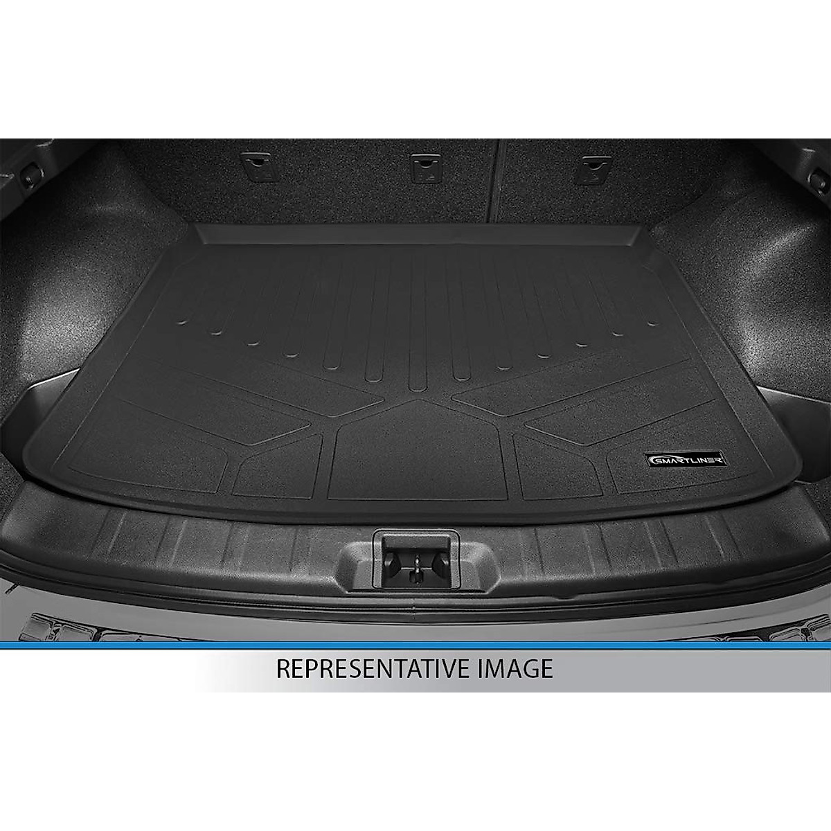 SMARTLINER All Weather Customer Fit Floor Mats 2 Rows and Cargo Behind 2nd Row Set Black Compatible with 2020-2023 Compatible with Ford Escape