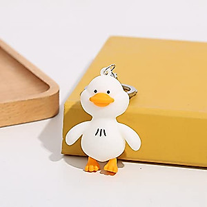 Crafters Cup Duck Duck Keychains | Bulk 10 Pack | Yellow Rubber Duck | Attach To Duck Duck Tag | You've Been Ducked White Duck Keychain
