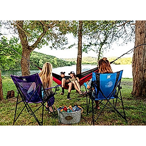 Kijaro Dual Lock Portable Camping Chairs - Enjoy the Outdoors with a Versatile Folding Chair, Sports Chair, Outdoor Chair & Lawn Chair - Dual Lock Feature Locks Position - Maldives Blue