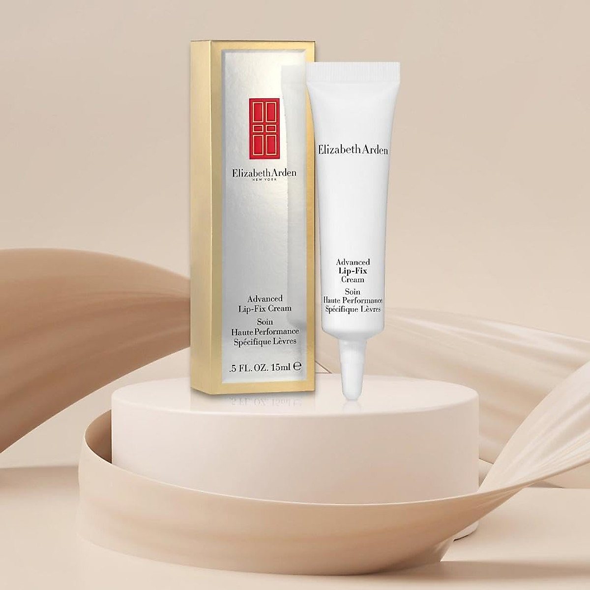 Elizabeth Arden Advanced Lip Fix Cream, Moisturizing Treatment, Minimizes Lipstick Bleeding and Feathering, Helps Soften the Appearance of Vertical Dry Lines, Fragrance-Free, 0.5 fl oz