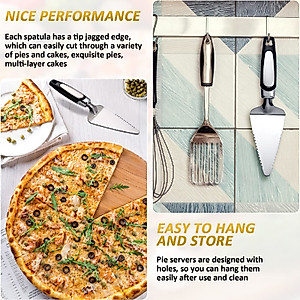 10 Pcs Pizza Spatula Pie Server Set Stainless Steel Pizza Spatula Cake Cutter Serrated Cake Server Tart Dessert Pie Slicer with Comfortable Handle for Wedding Birthday Kitchen Cutting Serving Utensils