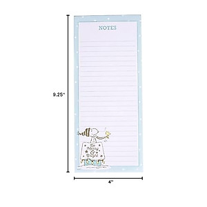 Graphique Merry Snoopy Holiday Magnetic Notepad | 100 Tear-Away Sheets | Grocery, Shopping, To-Do List | Writing Pad for Fridge, Kitchen, Office | Lined Paper | Great Gift | 4” x 9.25”