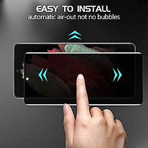 [2 Pack] YWXTW for Galaxy S21 Ultra Privacy Screen Protector, Tempered Glass Anti-Spy 9H Hardness Film for Samsung Galaxy S21 Ultra 6.8”, 3D Curved Edge Easy Install [Don’t Support Fingerprint Unlock]