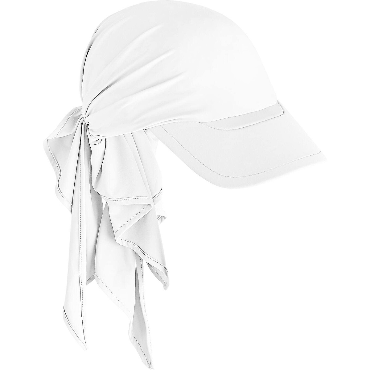Coolibar UPF 50+ Women's Sabina Swim Scarf Hat - Sun Protective (One Size- White)