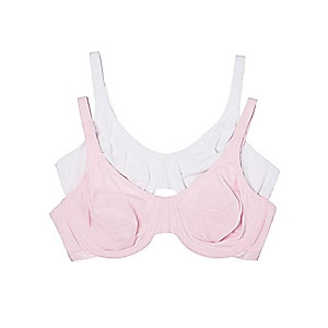 Fruit of the Loom Women's Cotton Stretch Extreme Comfort Bra, Bittersweet Pink / WHITE86CK, 42C