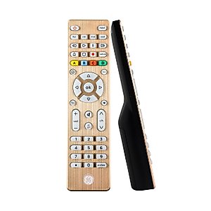 GE Universal Remote Control, Samsung TV Remote, Universal TV Remote for Roku TV, Vizio, LG, Sony, Sharp, Roku, Apple TV, TCL, Panasonic, Smart TVs, Streaming Players, Blu-ray, DVD, 4-Device, Gold