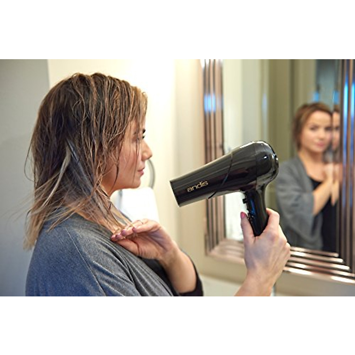 Andis 80695 1875-Watt Tourmaline Ceramic Ionic Styling Hair Dryer, Black