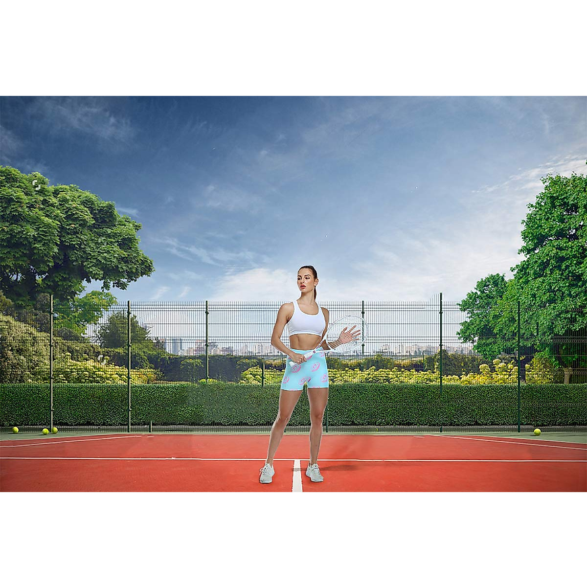 Amazon Essentials Women's Shorts, Donut Print, Small