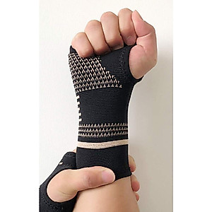 Fansipro 1 Pair Wrist Hand Brace Carpal Tunnel Support Splint Fit Arthritis Sprain Pain, 22-25 CM, Black