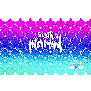 Tervis Mermaid Tail Stainless Steel Tumbler with Clear and Black Hammer Lid 20oz, Silver