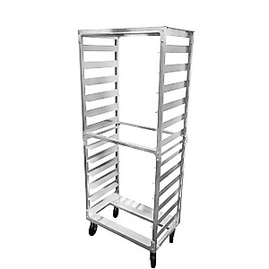 SHOPCraft Side Load Aluminum Speed Rack, Commercial Standard Heavy Duty Aluminum Bun Racks for Food Service, Bakery, Restaurant, NSF Listed Industrial Baking Pan Rack (12 Tier 5 Inch Spacing)