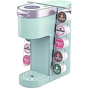 Gevoli K Cup Organizer for Single Serve Keurig K-Mini and K Mini PLUS Coffee Makers - Space Saving Modern Acrylic Kcup Pod Holder (10 Pod Capacity)