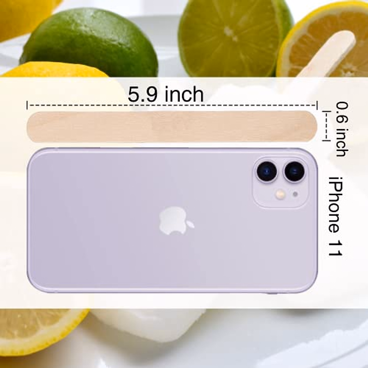 WISYOK 120 Pcs Wood Craft Sticks 5.9 Inch, Ice Cream Sticks, Karlash Jumbo Sticks, Popsicle Sticks, Ideal for Building Model, Kids Handicraft, and Creating Craft Projects