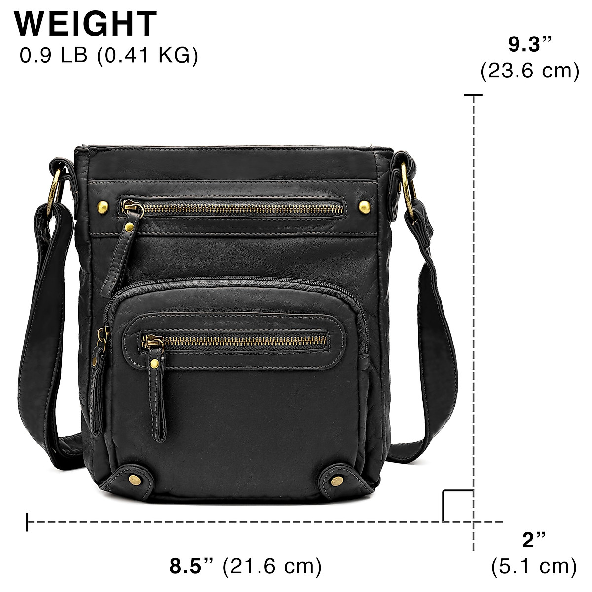 Scarleton Crossbody Bags for Women Travel Bag Purses and Handbags Multi Pocket Shoulder Bag Ultra Soft Faux Leather, H169319 - Navy Blue