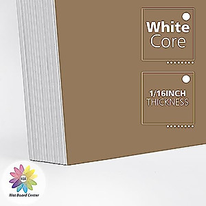 Mat Board Center, 16x20 Uncut Mat Boards - Full Sheet - for Art, Prints, Photos, Prints and More (Mixed Color, 20-Pack)