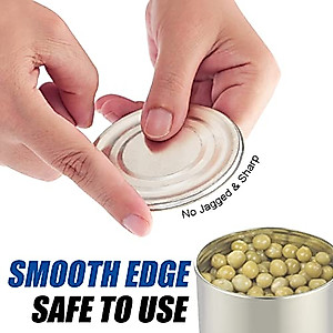 PrinChef Can Opener Smooth Edge, No-Trouble-Lid-Lift Manual Can Opener with Magnet, Side-Cut Safety Can Opener Smooth Edge, with Sharp Blade | Rust Proof Stainless Steel Can Openers, Heavy Duty