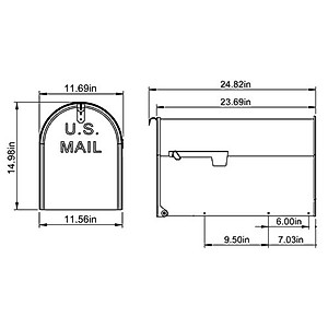 Mailbox House Address Custom Vinyl Sticker, Extra Large (Set of 2)