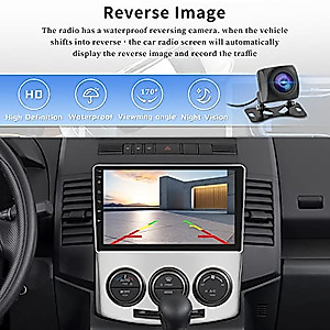 Android 11 Car Stereo for Mazda 5 2007-2012 with Wireless Apple CarPlay Android Auto,9 inch Touchscreen Car Radio with WiFi,GPS Navigation,Bluetooth,FM/RDS,SWC AUX-in,Dual USB+AHD Backup Camera