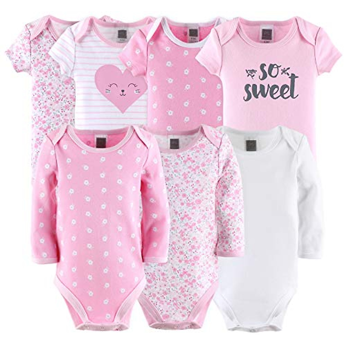 The Peanutshell Newborn Layette Gift Set for Baby Girls - 23 Piece Newborn Girl Clothes & Accessories Set - Fits Newborn to 3 Months - Floral