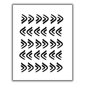 Abstract Black Arrows Contemporary Wall Art | 11x14 UNFRAMED Print | Nordic Modern Mid Century Wall Decor. Black on White.
