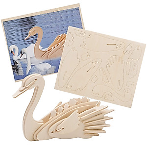 JOYIN 8 Pcs DIY Kids 3D Wooden Puzzles, Animals Brain Teaser Puzzles, Kids Arts and Crafts, Indoor Activity, Non-Toxic Plywood with Grooved Edges, Christmas Fun Gifts Classroom Prize