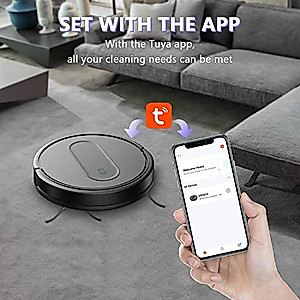 XIEBro Robot Vacuum and Mop Combo, 3 in 1 Mopping Robotic Vacuum with Schedule, App/Wi-Fi/Alexa, 1600Pa Max Suction, Self-Charging Robot Vacuum Cleaner, Slim, Ideal for Hard Floor, Pet Hair, Carpet