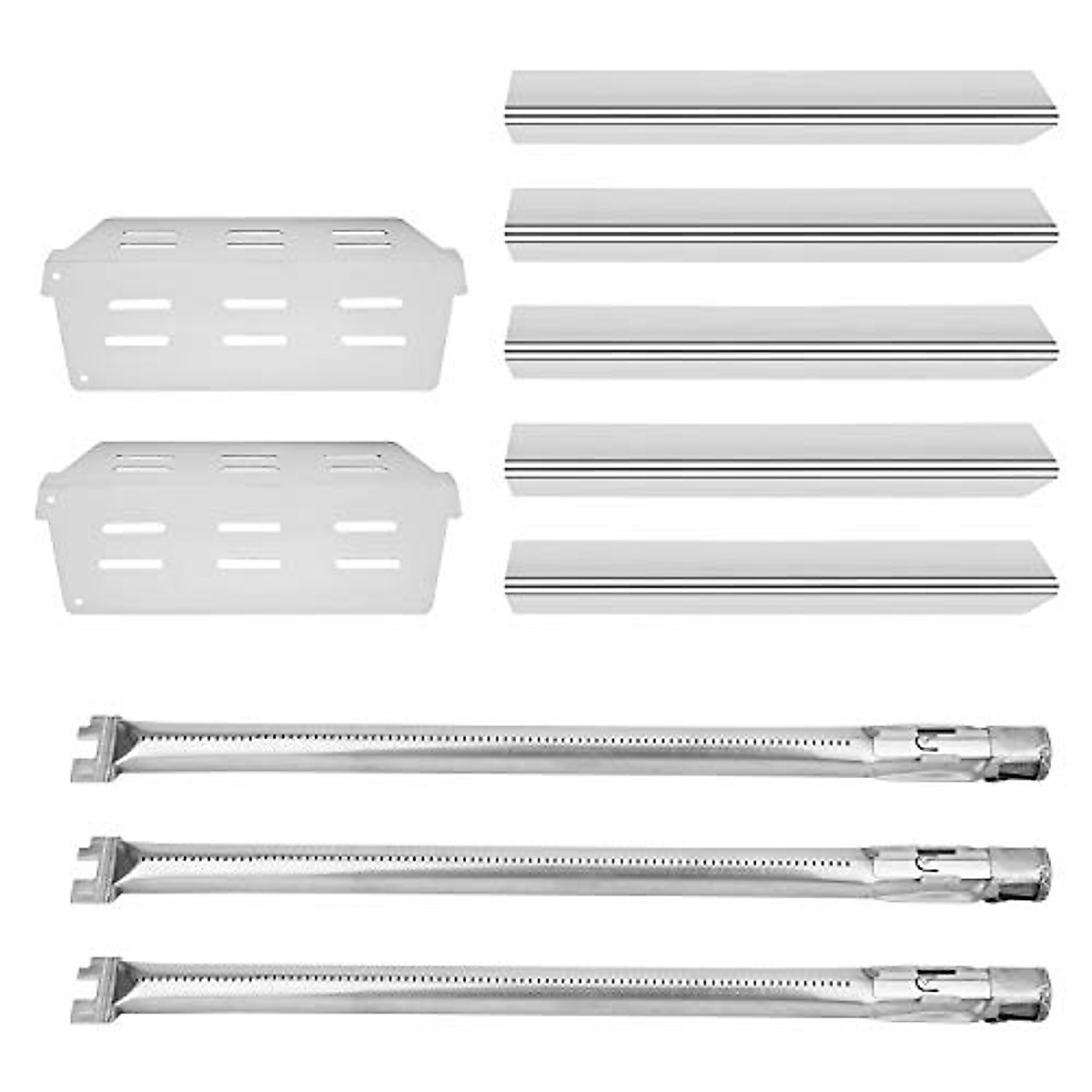DcYourHome Grill Replacement Parts Kit for Weber Genesis 300 SER Grill Parts, 7621 Flavorizer Bars, 7622 Heat Deflector,67252 Burner Tube for Weber E330 E310 S310 E320 S330 EP310 S310 S320 EP330 Parts