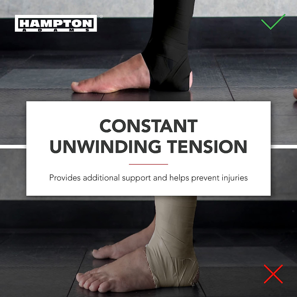 Hampton Adams | As Seen on Shark Tank | 3-Pack Black Athletic Sports Tape – 45ft Rolls Very Strong Easy Tear NO Sticky Residue Best Tape for Athlete & Medical Trainers