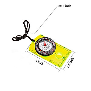 Gejoy 6 Pieces Navigation Backpacking Compass Orienteering Hiking Compass Map Reading Compass for Scout Kids Outdoor Camping (Style 1)
