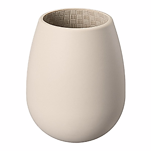 Unbreakable Silicone Stemless Wine Glasses | Set of 4 | Reusable & Shatterproof Tumbler Drinkware Water, Cocktails, Champagne Glass | BPA-Free & Dishwasher Safe | Parties, Camping, Beaches, Boat (Tan)