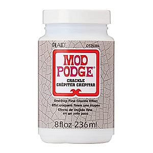 Mod Podge One-Step Crackle Medium, 8 fl oz Premium Acrylic Sealer, Perfect for Easy to Apply DIY Arts and Crafts, CS25384, Clear