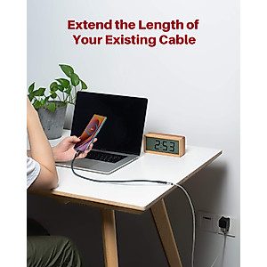 IVANKY USB C Extension Cable 6.6ft [100W, 20Gbps], USB-C 3.1 Gen 2 Male to Female 4K Video Cable, Compatible with MacBook Pro/Air, Samsung, Nintendo Switch and More