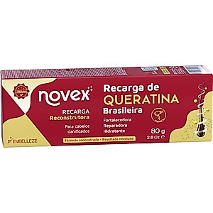 Novex Keratin Recharge Leave in Conditioner - Reconstructive Keratin, Frizz control & Damage Repair