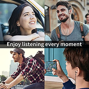 3.5mm Headphone for Samsung A13 A52s Earphone Hi-Fi Stereo Headphone Noise Cancelling Wired Earbuds in-Ear Headset with Mic Volume Control for Galaxy S10+, Moto G Pure, One 5G Ace, Pixel 5a Brown