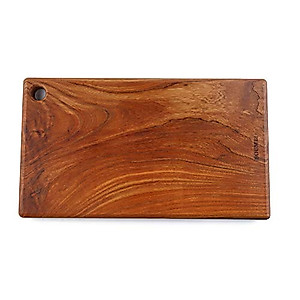 BOUMBI Zelkova Wood Reversible Cutting Board(15.55x9.05 x 1.1 Inches) Meidum