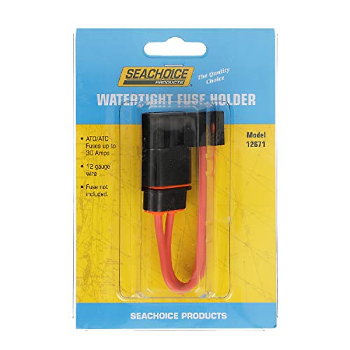 Seachoice in-Line Fuse Holder, Waterproof, 30 Amp Fuse