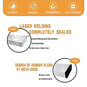 Stainless Steel Magnetic Knife Holder 16 Inch for wall,Multi-Purpose Functionality Adhesive Magnetic knife Strip as Office magnetic tool manager,kitchen Magnetic Tool Organizer.