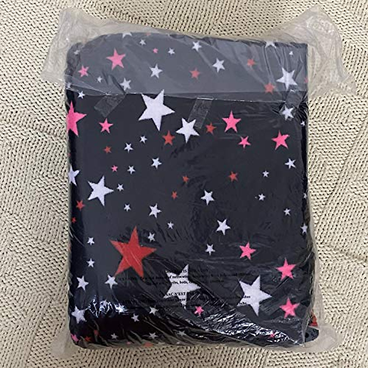 Victoria's Secret Victoria's Secret Blanket Fashion Show Sherpa Black Stars Print Large, Purple