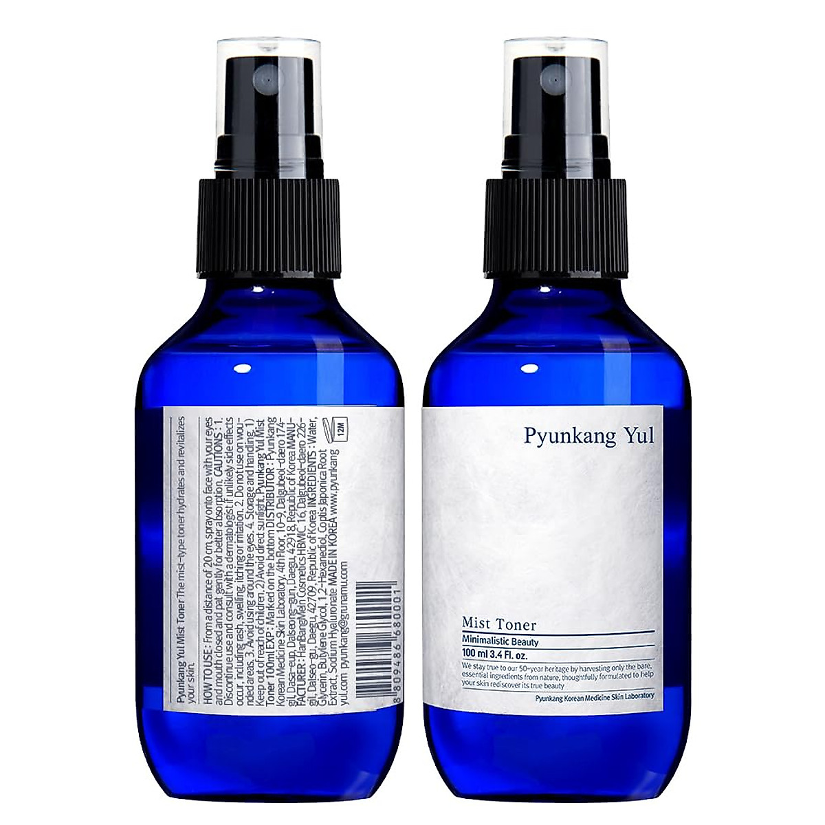 Pyunkang Yul Facial Mist Toner 3.4 Fl. Oz - Face Moisturizer Skin Care Korean Spray Toner for Oily and Combination Skin Types - Astringent for Face Certified as a Zero-Irritation - Watery Texture