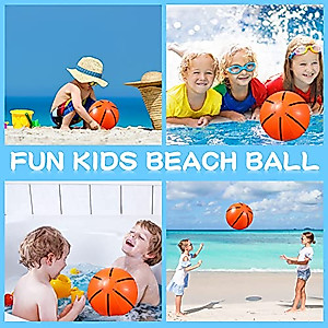Yunsailing 50 Pcs Mini Beach Balls Bulk, 4.3 Inch Mini Inflatable Beach Ball, Basketballs Beach Toys Pool Toys for Hawaiian Party Decorations Summer Theme Party Favor for Pool Games Water Games