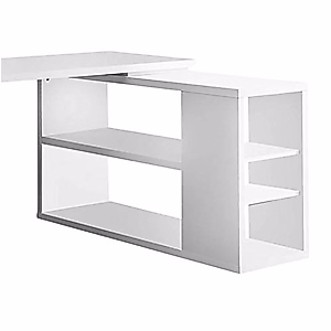 Monarch Specialties Hollow-Core Left or Right Facing Corner Desk, White