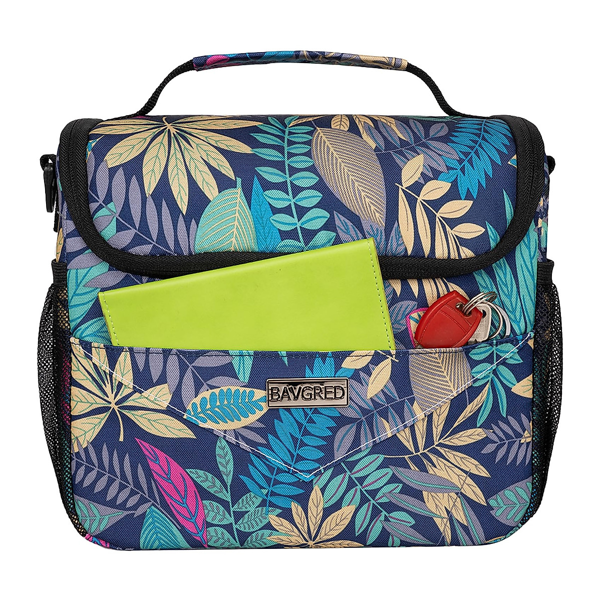 BAVGRED Lunch Bags for Women, Insulated Lunch Box Reusable Tote Lunch Bag for Office Picnic Camping-Leakproof Soft Mini Cooler Bag with Adjustable Shoulder Strap