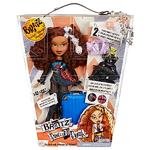 Bratz Pretty ‘N’ Punk Sasha Fashion Doll with 2 Outfits and Suitcase, Collectors Ages 6 7 8 9 10+