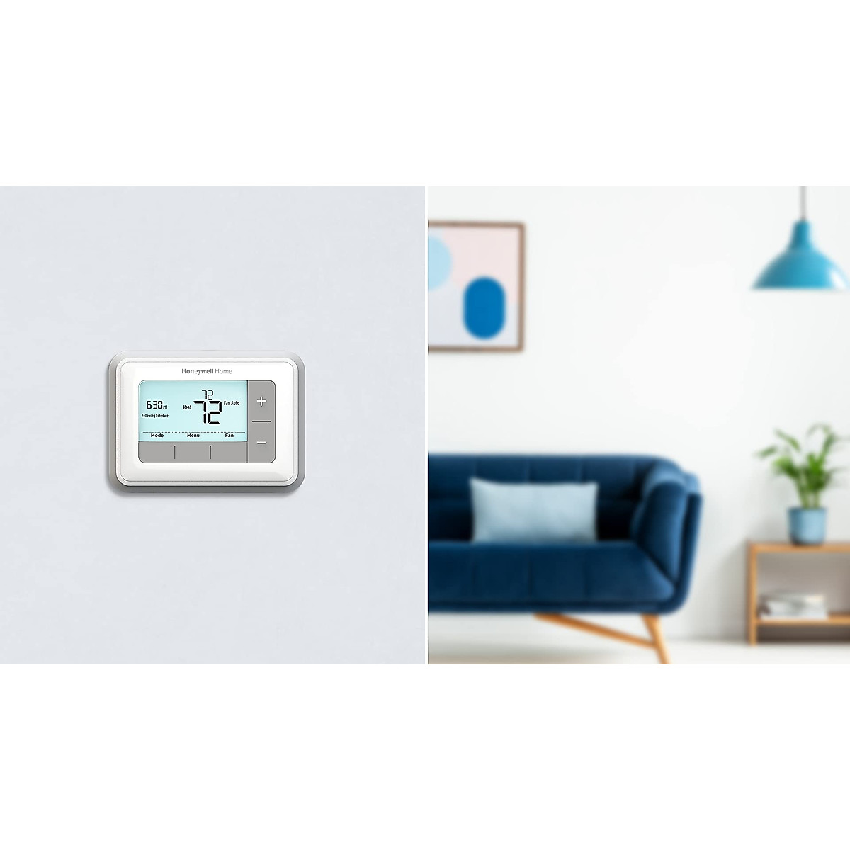 Honeywell Home RTH7560E 7-Day Flexible Programmable Thermostat-Extra-Large Backlit Display, White