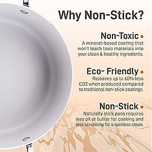 NutriChef Dutch Oven Pot with Lid - Non-Stick High-Qualified Kitchen Cookware with See-Through Tempered Glass Lids, 5 Quart (Works with Models: NCCW14SBLU & NCCW20SBLU) - NutriChef NCCW14SBLUDOP