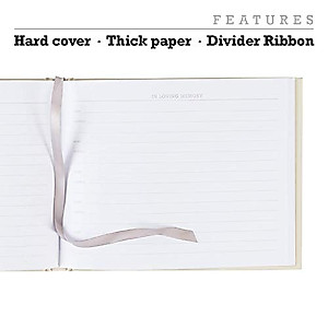 Global Printed Products Funeral Guest Book 9"x7" - FGB-Ivy