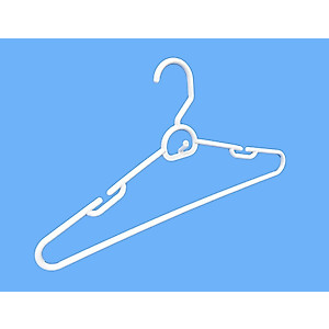 Merrick Plastic Attachable Hangers, 6-Count White